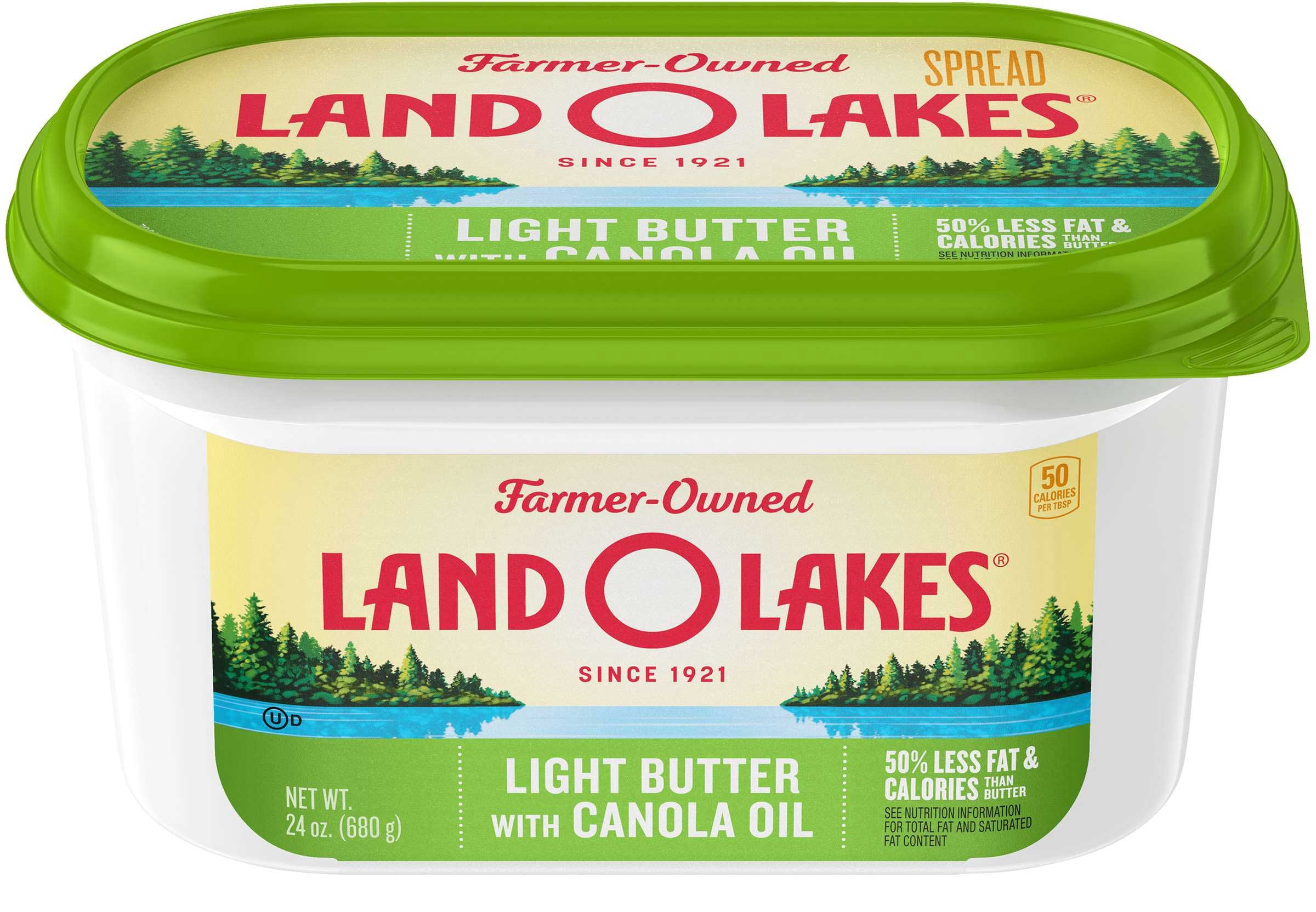 Land O Lakes Light Butter with Canola Oil, 24 Ounce -- 6 per case