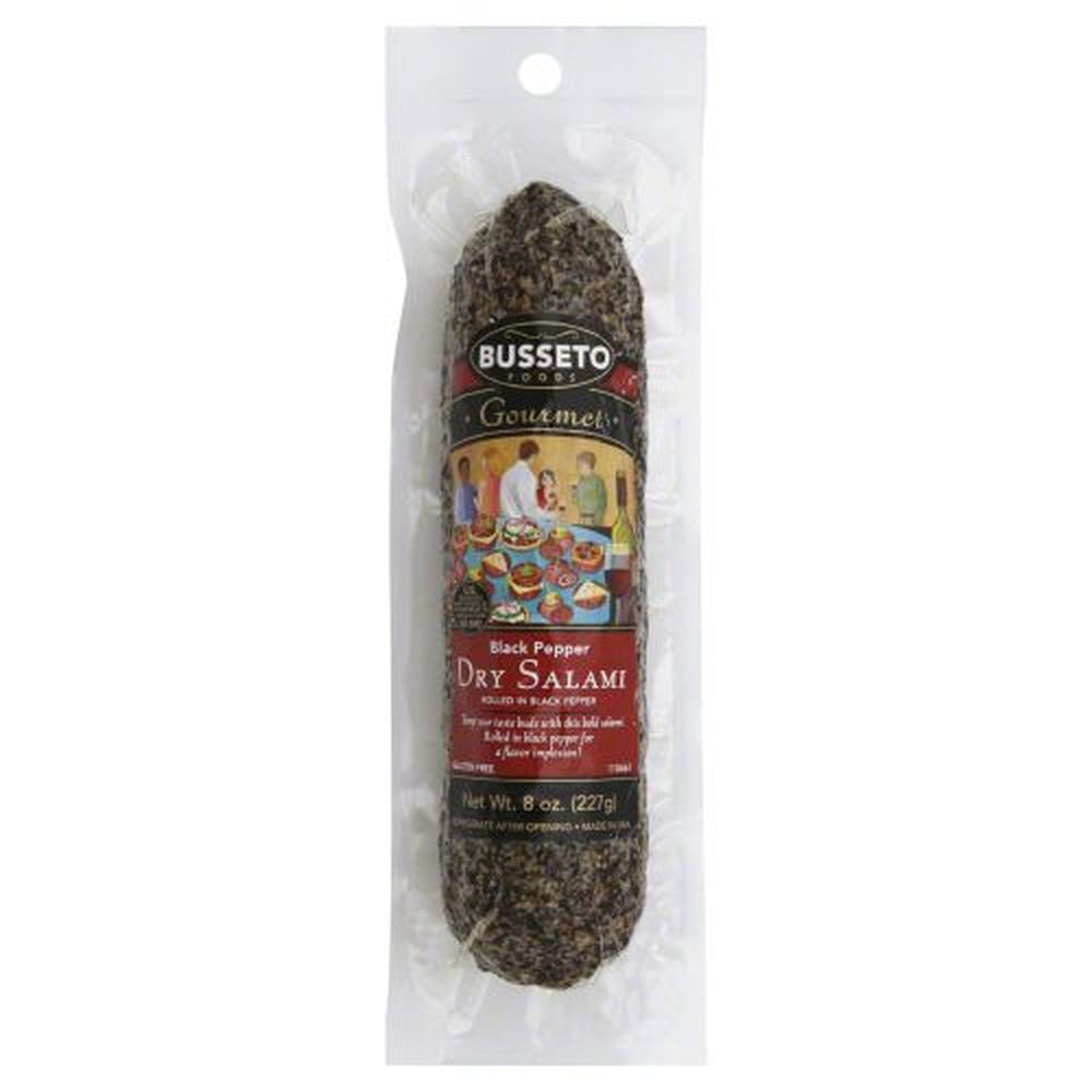 Busseto Black Pepper Chub Dry Salami, 8 Ounce -- 15 per case