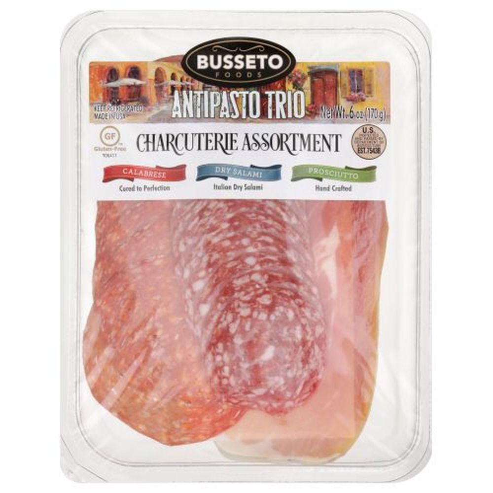 Busseto Antipasto Trio, 6 Ounce Tray -- 10 per case
