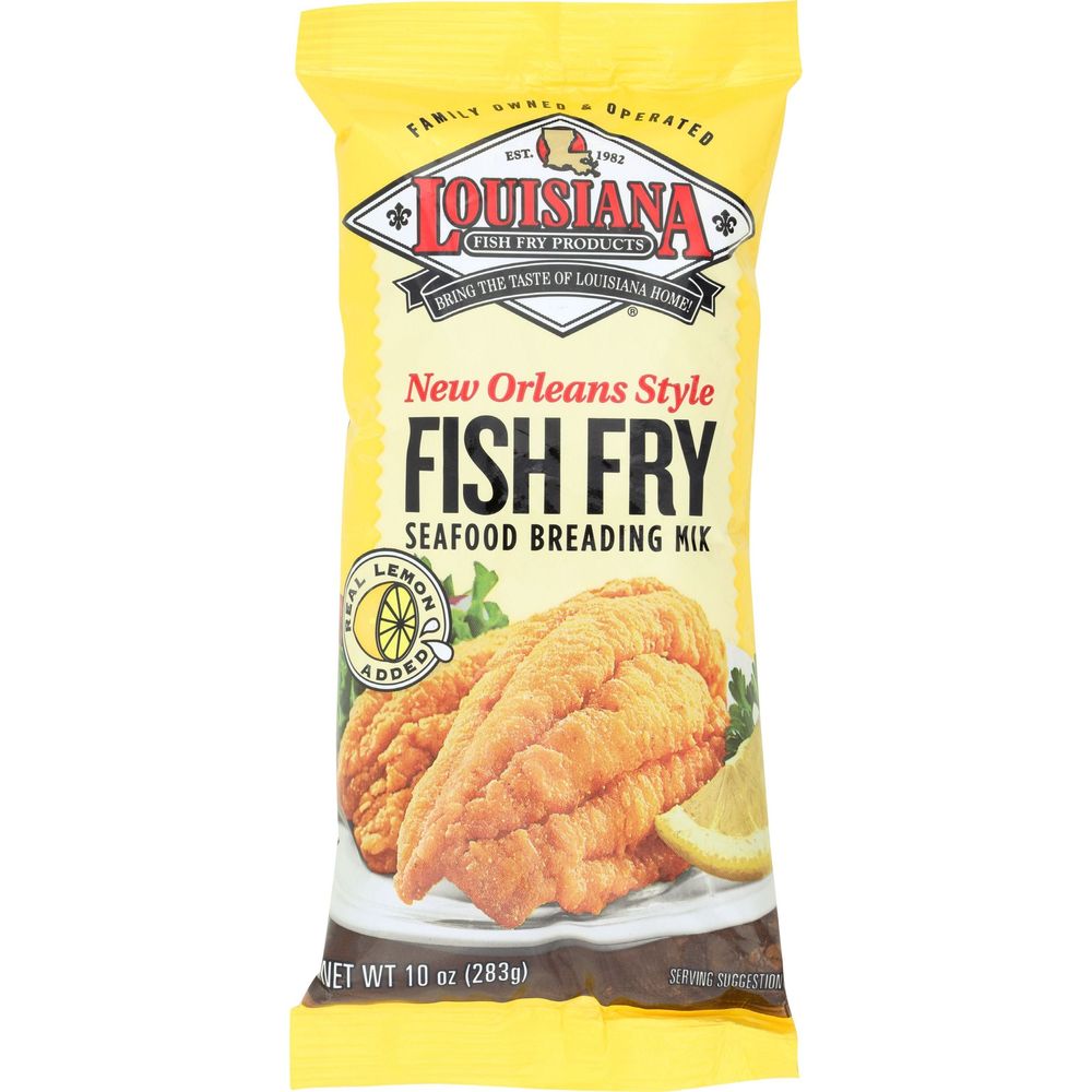 Louisiana Fish Fry New Orleans Style Lemon Fish Fry Mix, 10 Ounce -- 12 ...