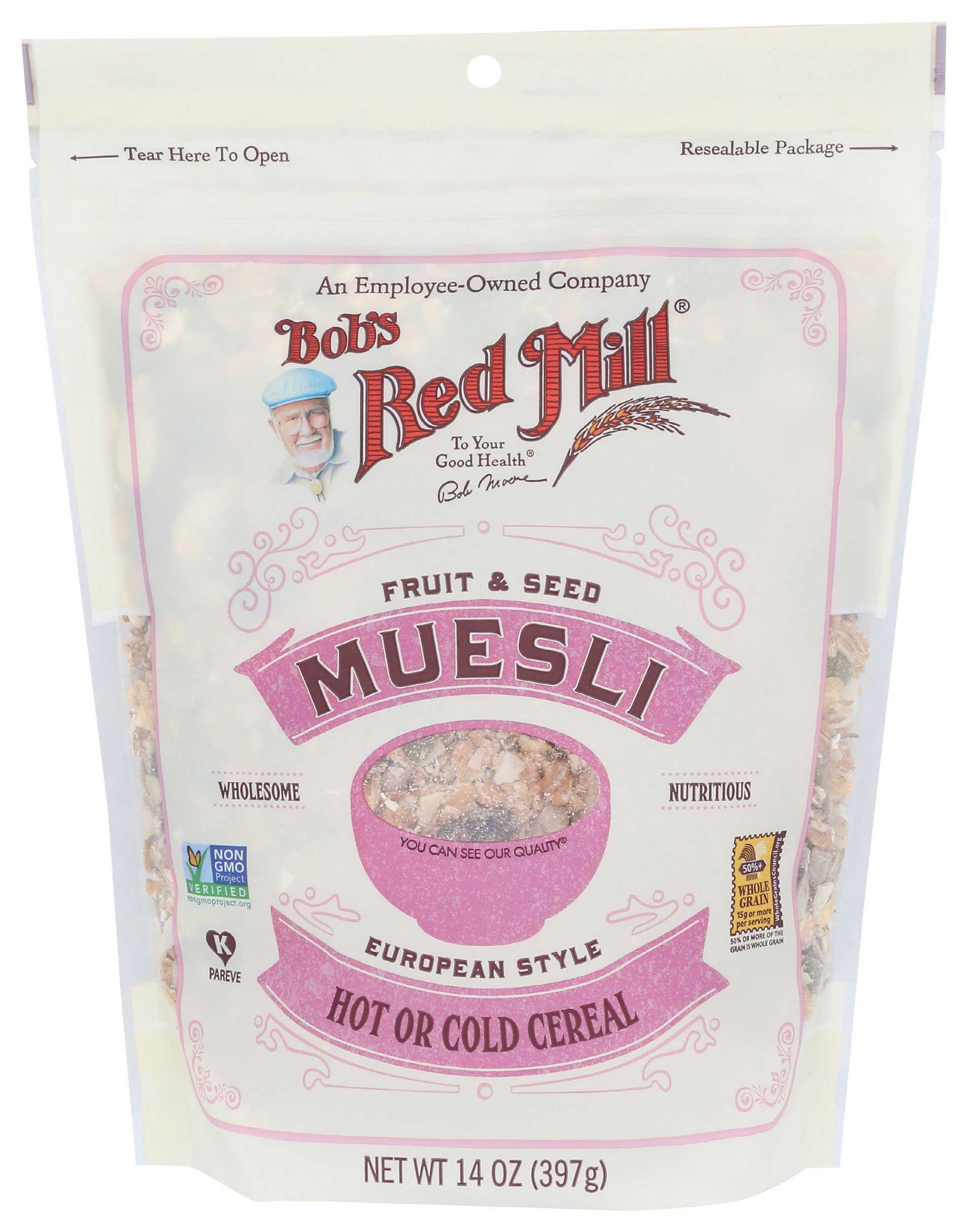 Bobs Red Mill Fruit and Seed Muesli Hot and Cold Cereal, 14 Ounce -- 4 ...