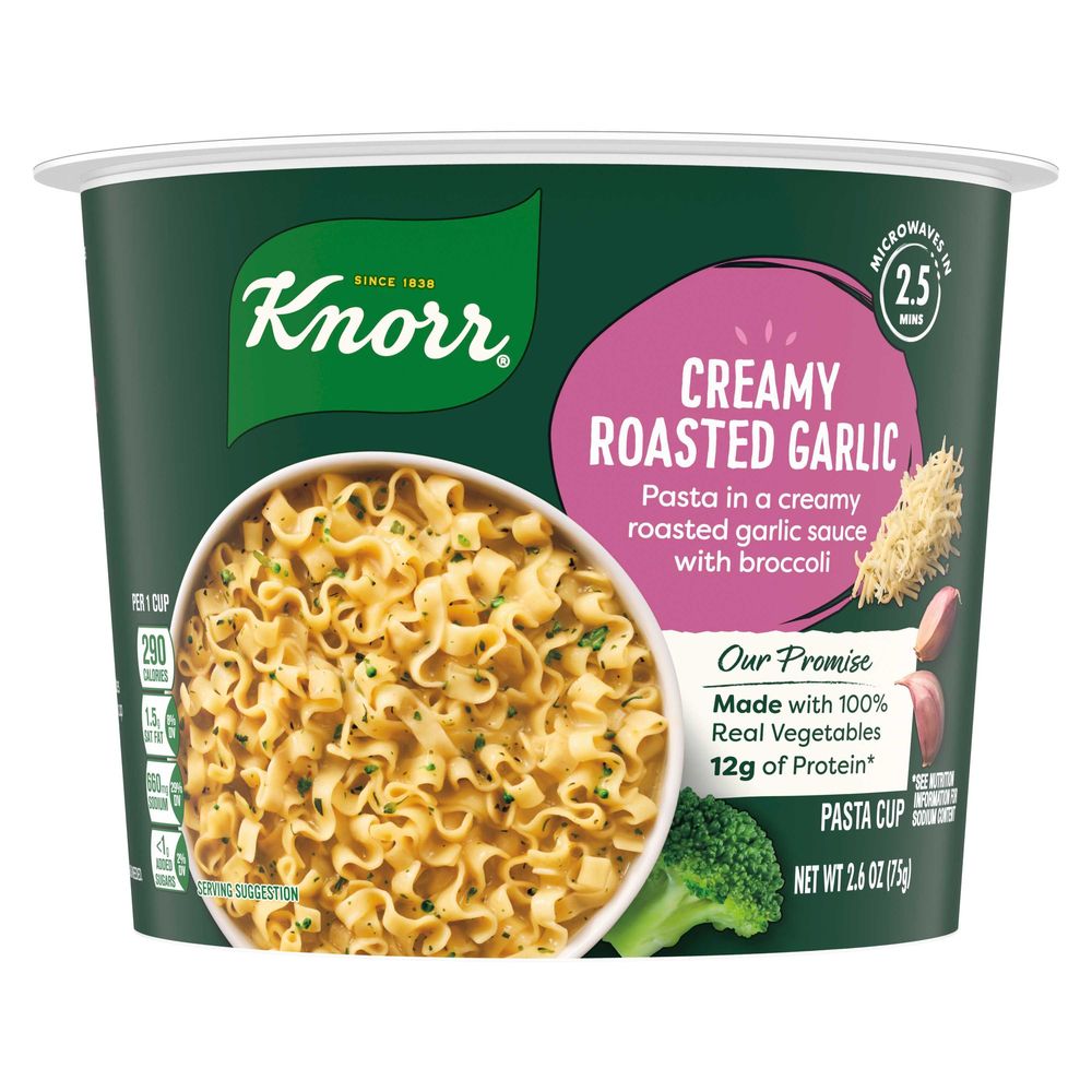 Knorr Creamy Roasted Garlic Pasta, 2.6 Ounce Cup -- 8 per case