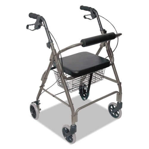 DMI Titanium Ultra Lightweight Rollator, 300 Pound Capacity