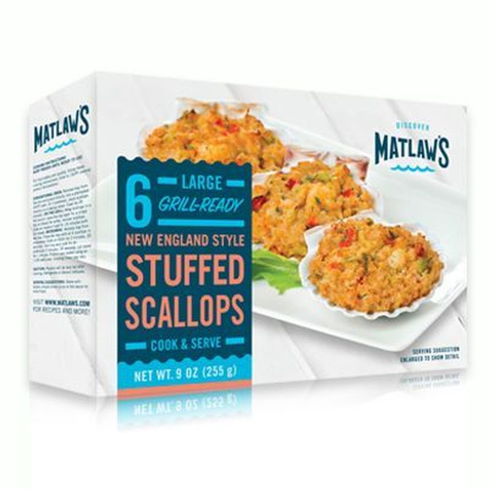 Matlaws New England Style Stuffed Scallop, 9 Ounce -- 12 per case