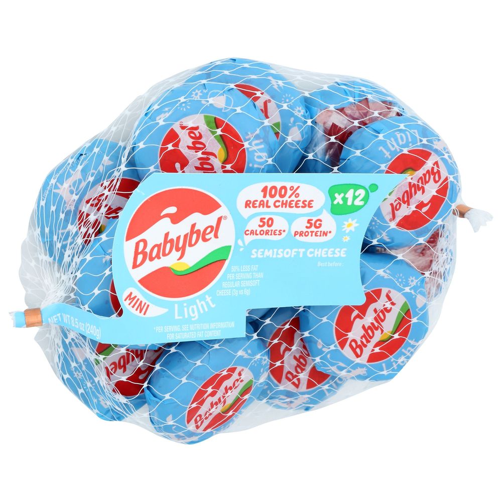 Mini Babybel Light Semisoft Cheese, 8.5 Ounce -- 12 per case
