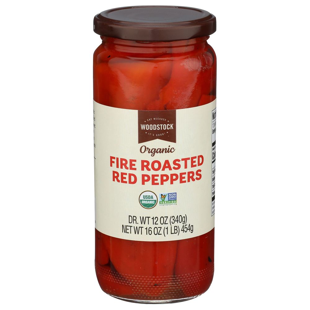 Woodstock Organic Fire Roasted Red Peppers, 16 Ounce -- 12 per case