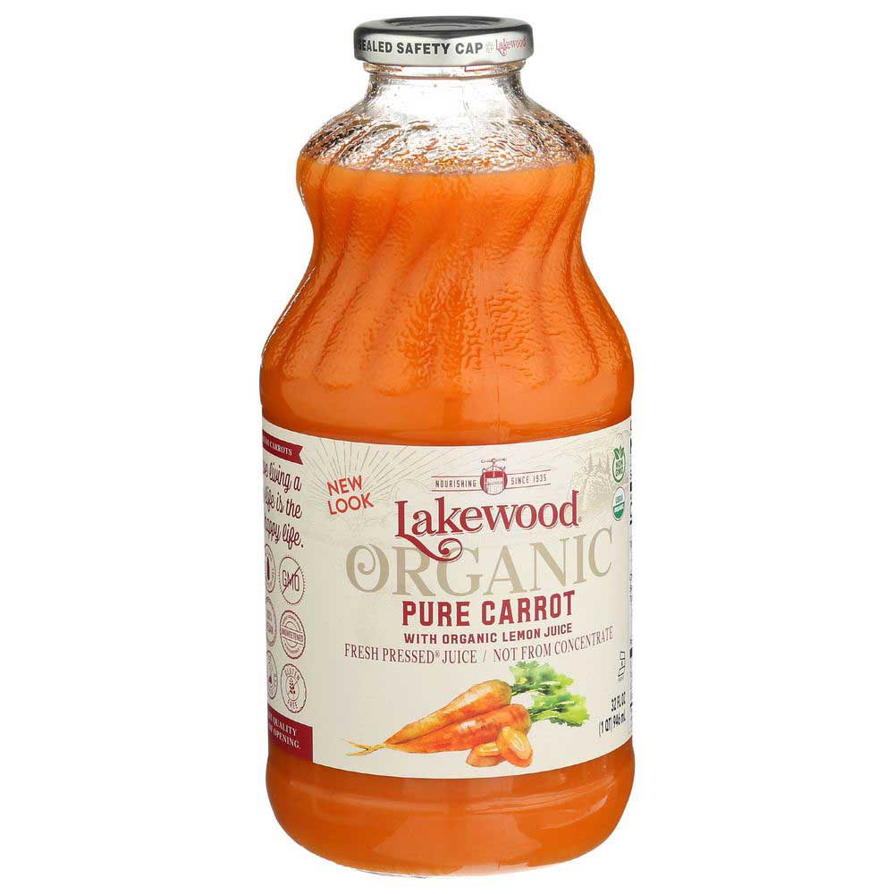 Lakewood Organic Pure Carrot with Lemon Juice Case | FoodServiceDirect