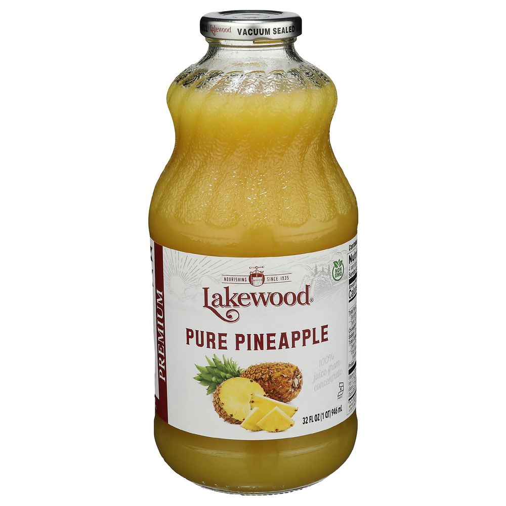 Lakewood Premium Pure Pineapple Juice, 32 Fluid Ounce -- 6 per case ...