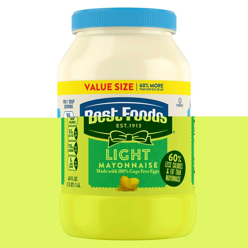 Best Foods Creamy Light Mayonnaise, 48 Fluid Ounce -- 12 per case ...