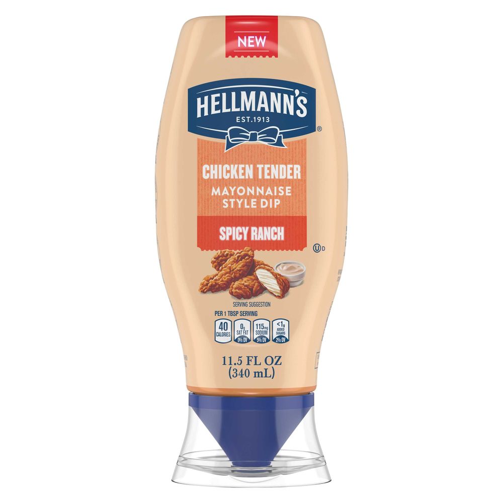 Hellmanns Chicken Tender Spicy Ranch Mayonnaise Style Dip, 11.5 Fluid ...