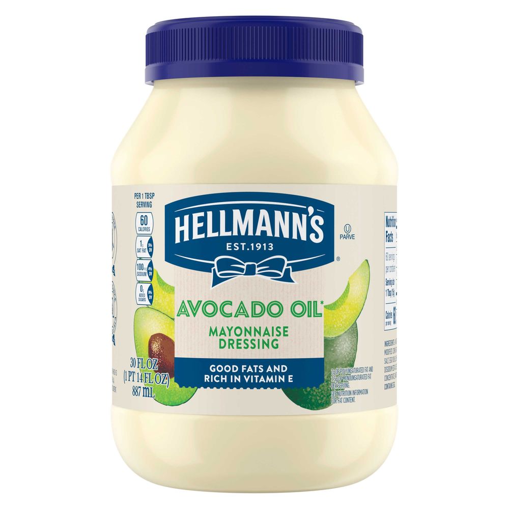 Hellmanns Avocado Oil Mayonnaise Dressing, 30 Fluid Ounce -- 10 per case