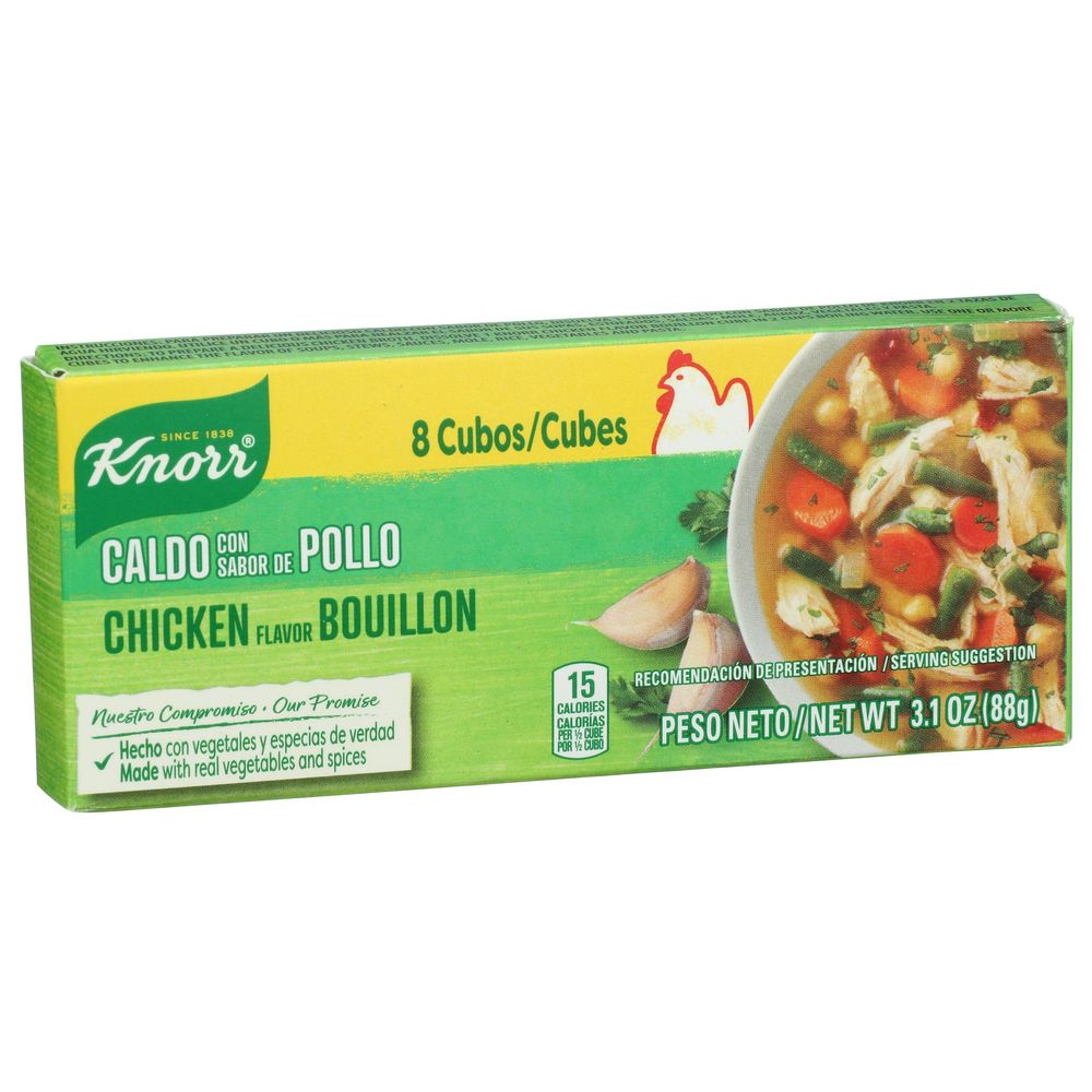 Knorr Chicken Flavor Bouillon Cubes, 3.1 Ounce, 24 per pack -- 2 per case