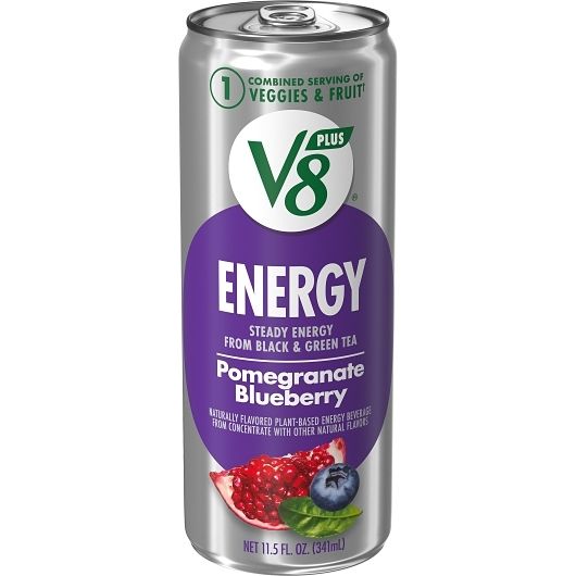 V8 Plus Energy Pomegranate Blueberry Juice Drink Blend, 11.5 Fluid ...