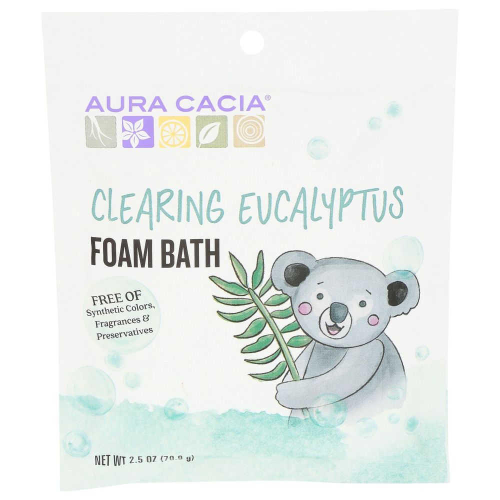 Aura Cacia Clearing Eucalyptus Foam Bath for Kids, 2.5 Ounce -- 6 per case