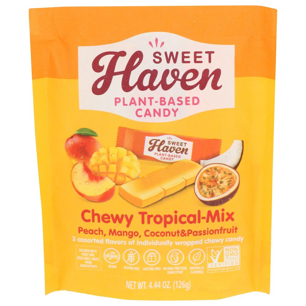 Sweet Haven Chewy Tropical Mix Candy, 4.44 Ounce Pouch -- 6 per case