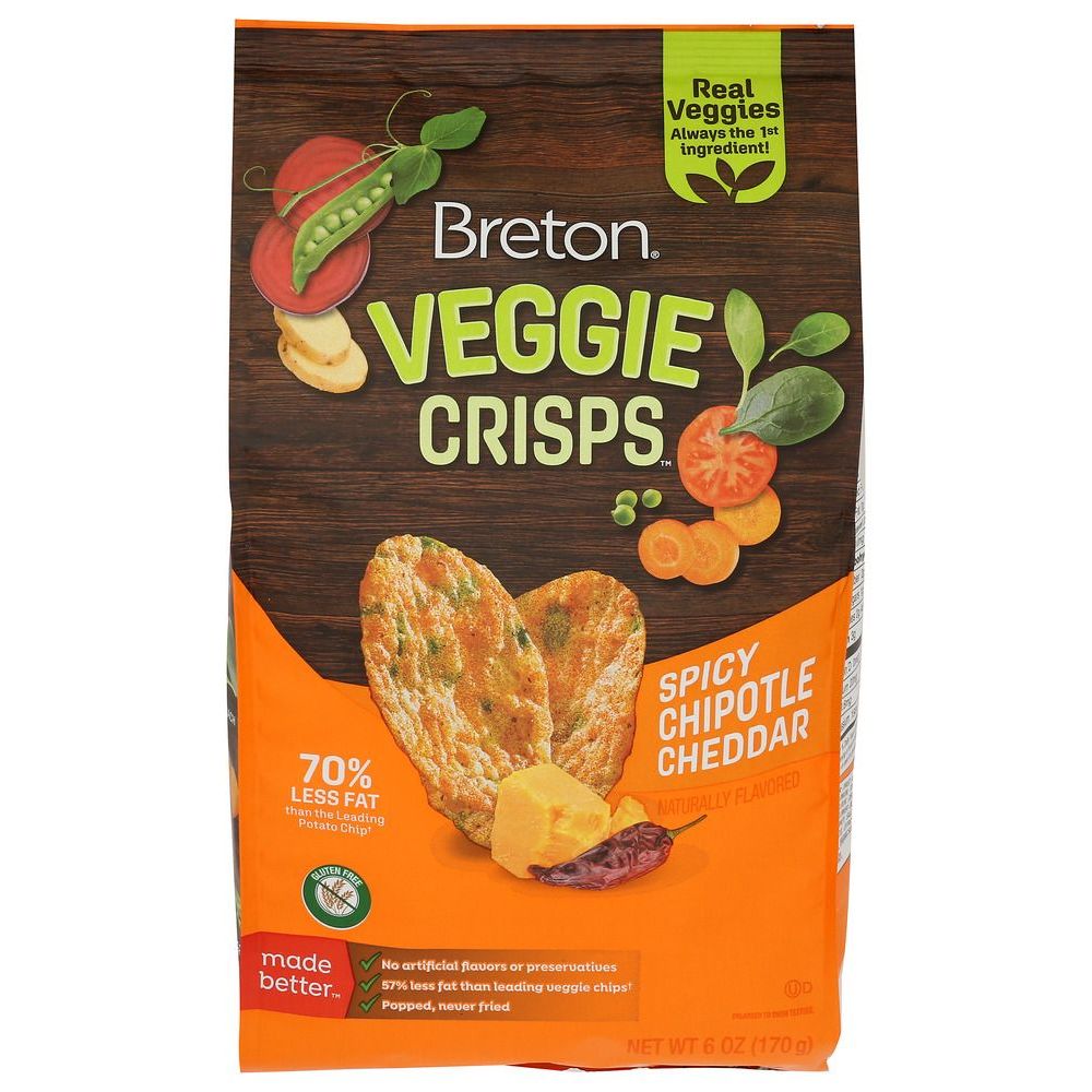 Dare Foods Breton Spicy Chipotle Cheddar Veggie Crisps, 6 Ounce -- 12 ...