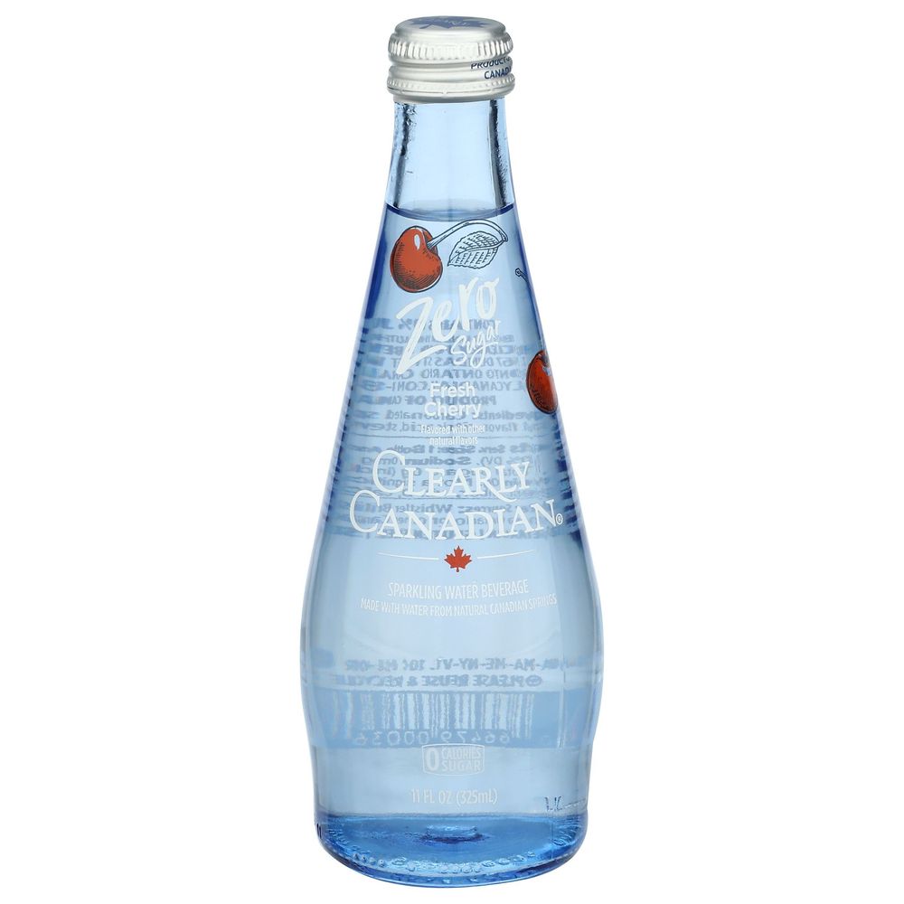 Clearly Canadian Zero Sugar Fresh Cherry Sparkling Water, 11 Fluid Ounce -- 12 per case ...