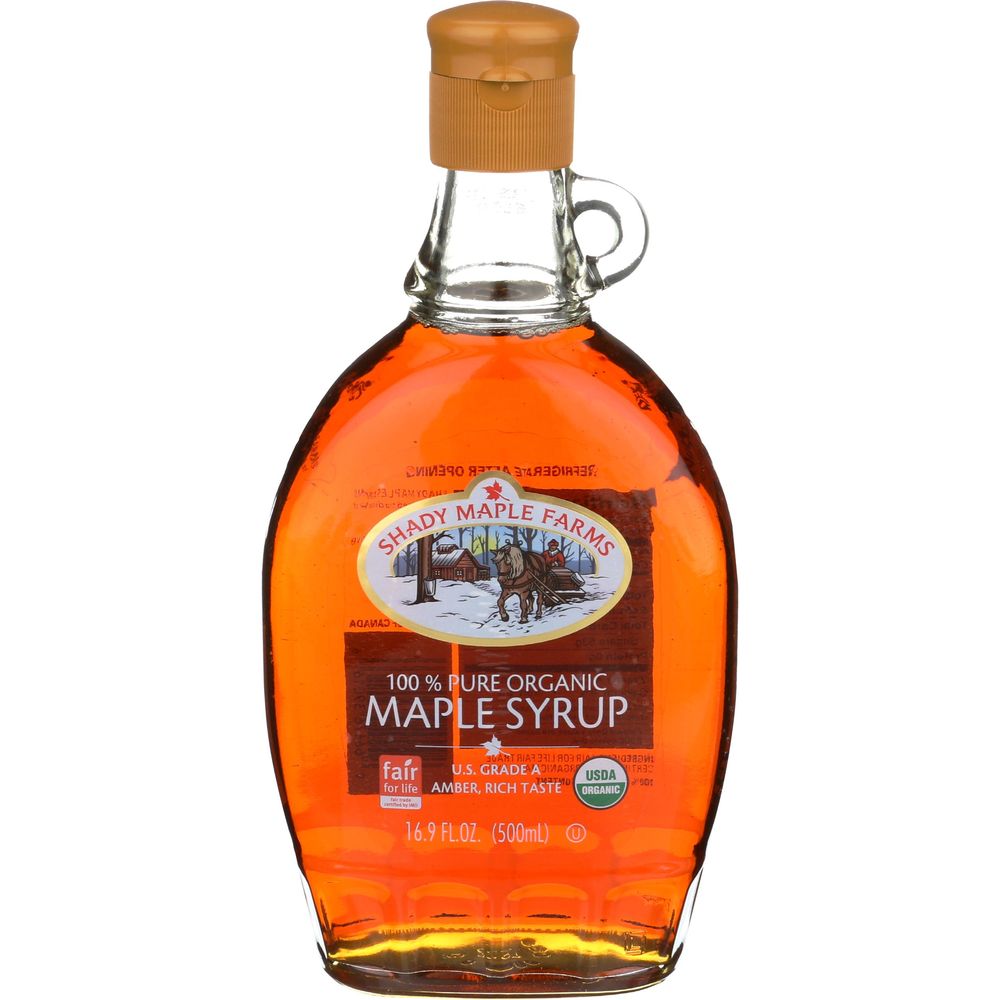 Shady Maple Farms Organic Amber Rich Taste Maple Syrup, 16 Ounce -- 12 ...