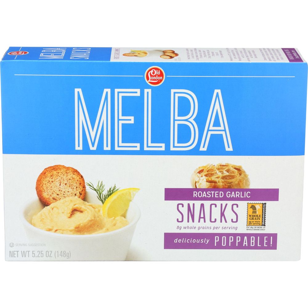 Old London Roasted Garlic Melba Snacks, 5.25 Ounce -- 12 per case