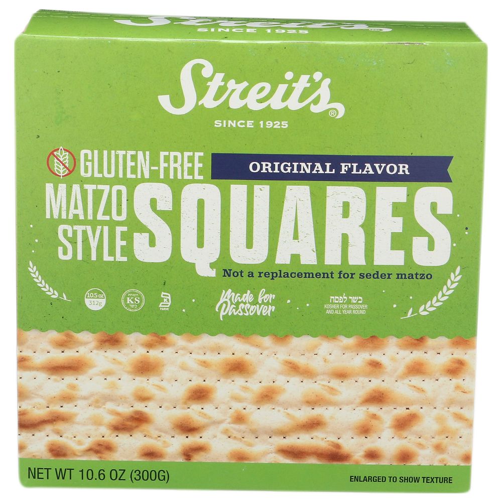 Streits Original Flavor Matzo Style Squares, 10.6 Ounce -- 12 per case