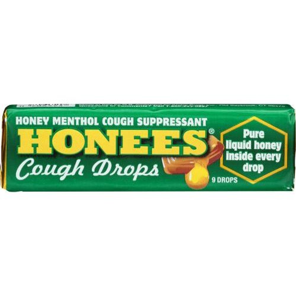 Honees Honey Menthol Eucalyptus Cough Drops, 1.63 Ounce -- 24 per case