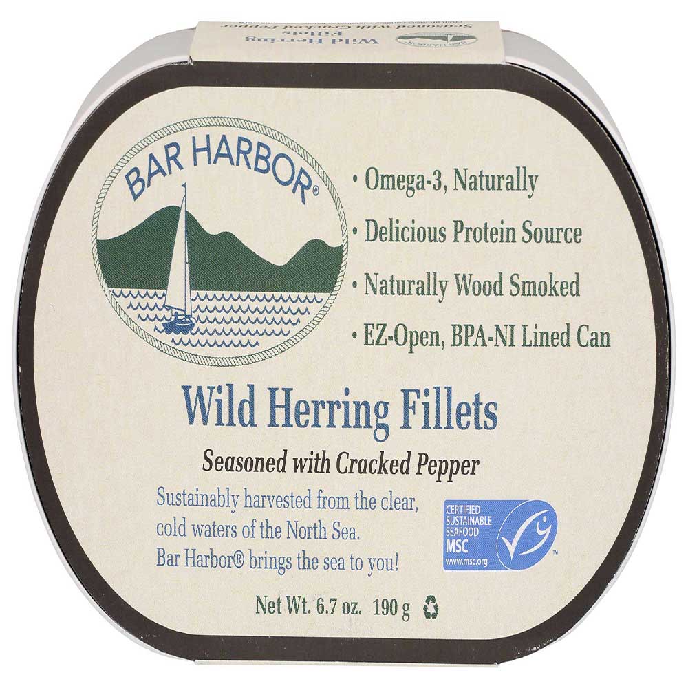 Bar Harbor Wild Herring Fillet with Cracked Pepper, 6.7 Ounce -- 12 per ...