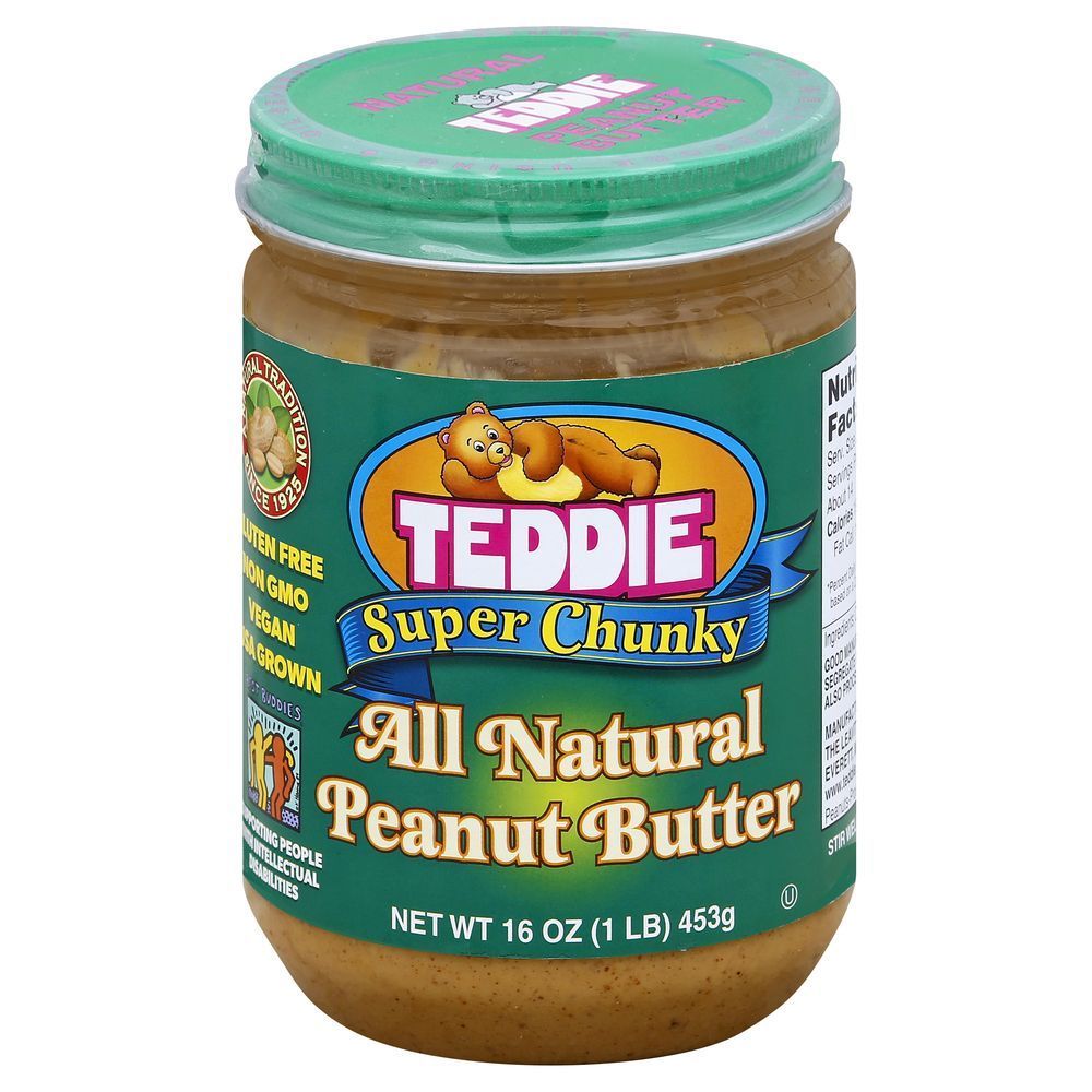 Teddie All Natural Super Chunky Peanut Butter, 16 Ounce -- 12 per case