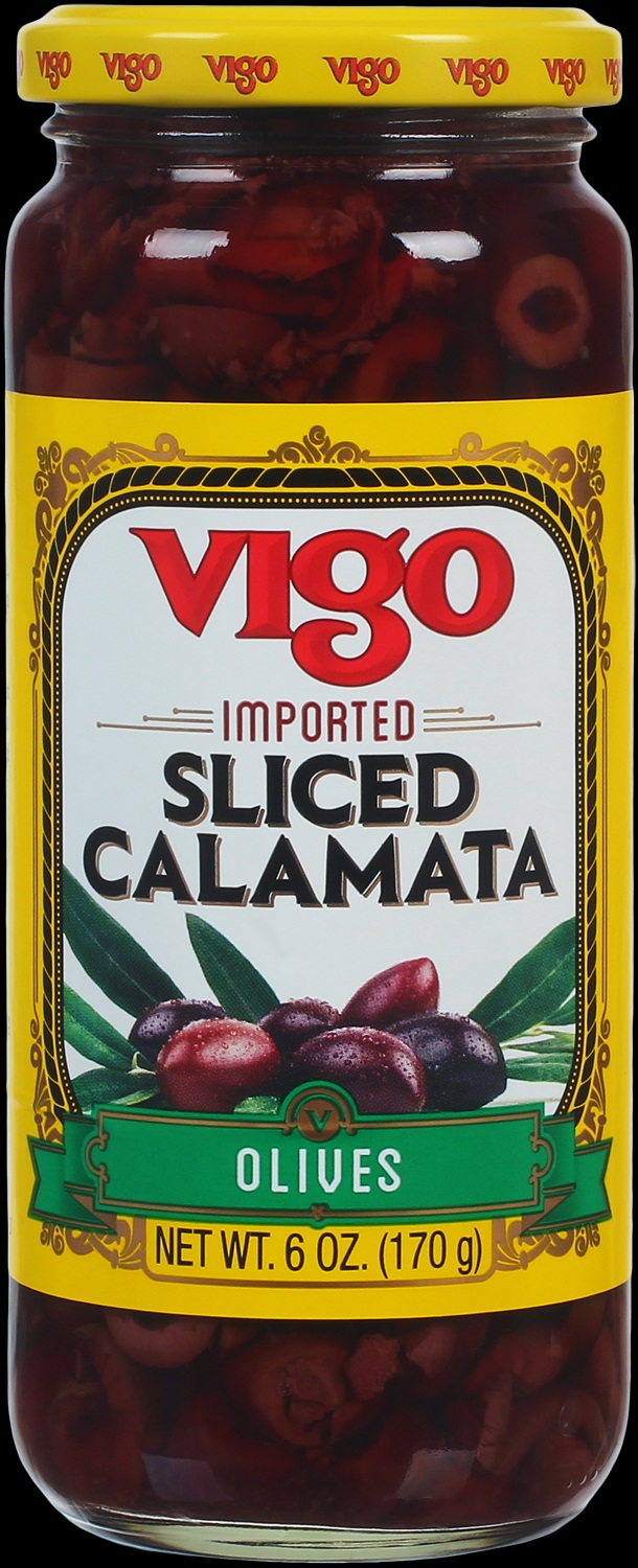 Vigo Sliced Calamata Olives, 6 Ounce -- 6 per case