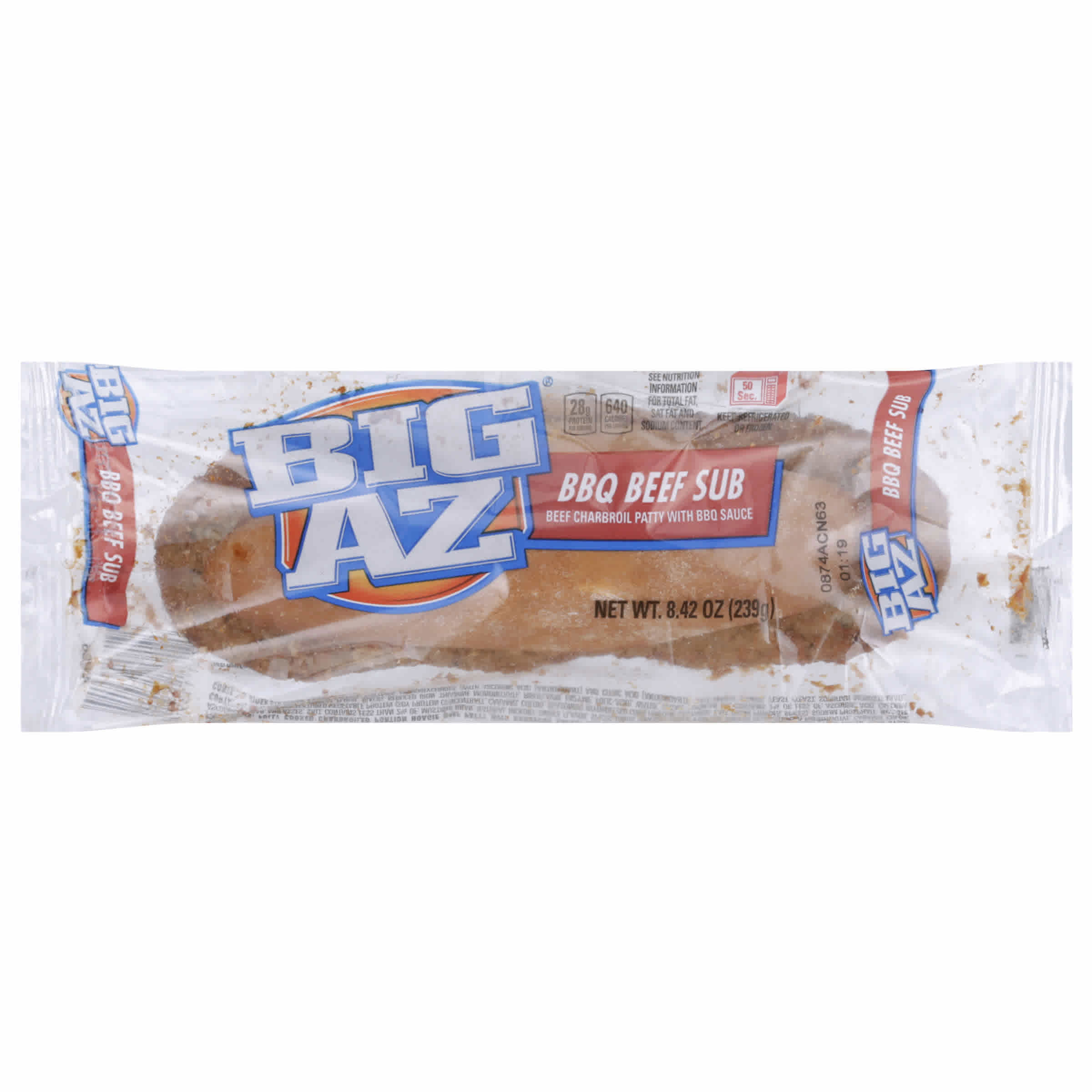 AdvancePierre Big AZ Beef Charbroil Sub With Barbeque Sauce Case ...