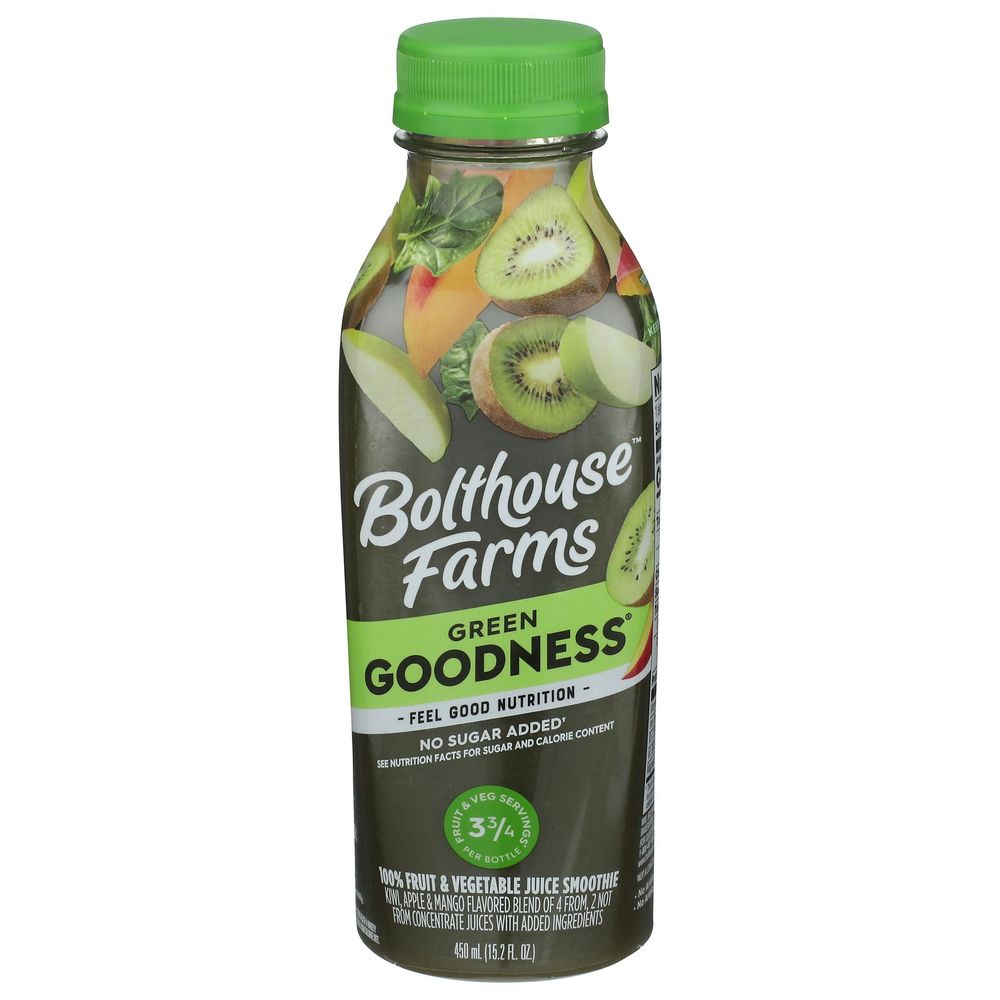 Bolthouse Farms Green Goodness Fruit Juice Smoothie, 15.2 Fluid Ounce ...