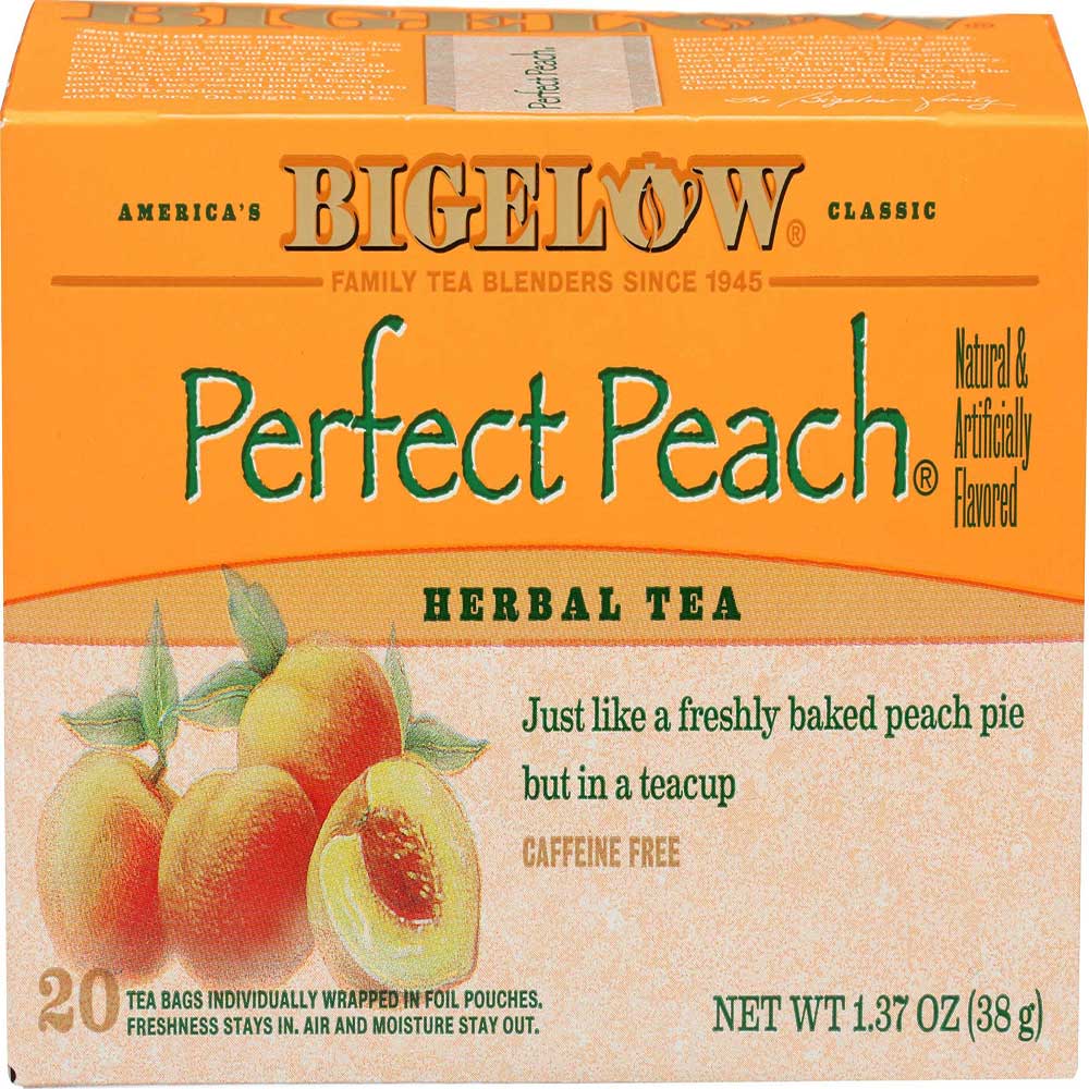 Bigelow Perfect Peach Herbal Tea, 1.37 Ounce -- 6 per case