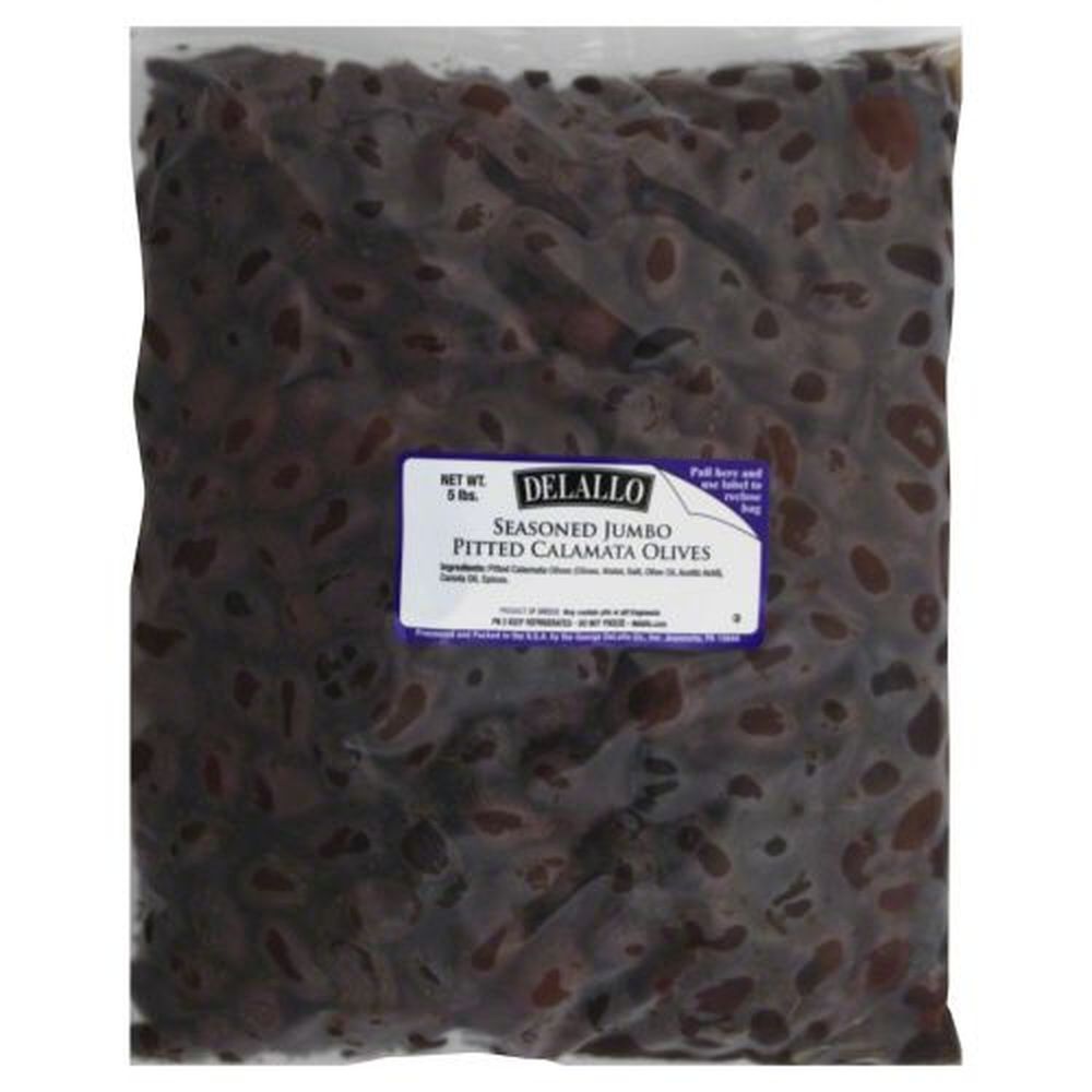 Delallo Seasoned Jumbo Pitted Calamata Olives, 5 Pound -- 2 per case ...