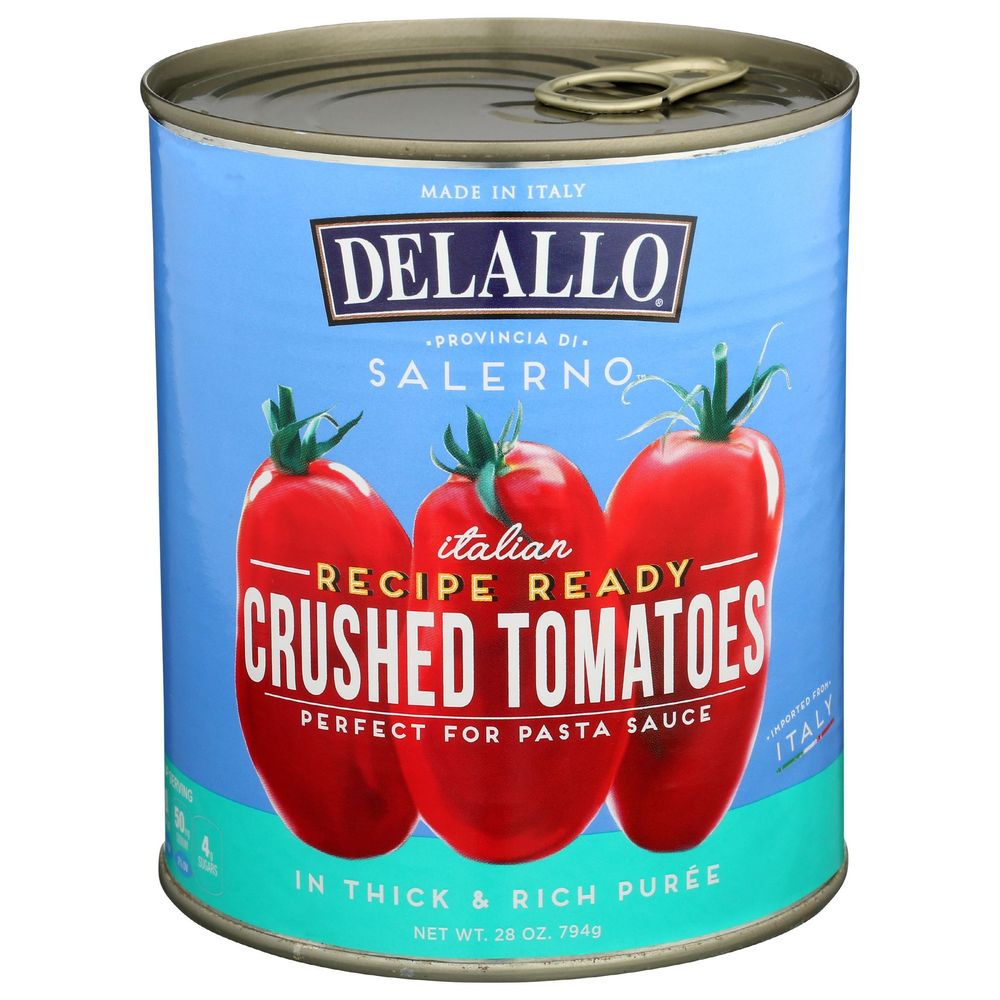 Delallo Recipe Ready Crushed Tomatoes, 28 Ounce -- 12 per case