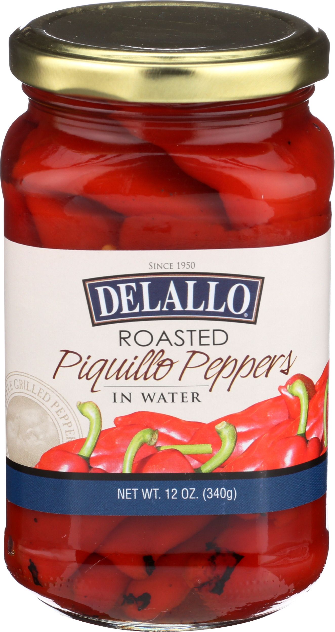 Delallo Roasted Piquillo Pepper in Water, 12 Ounce -- 12 per case