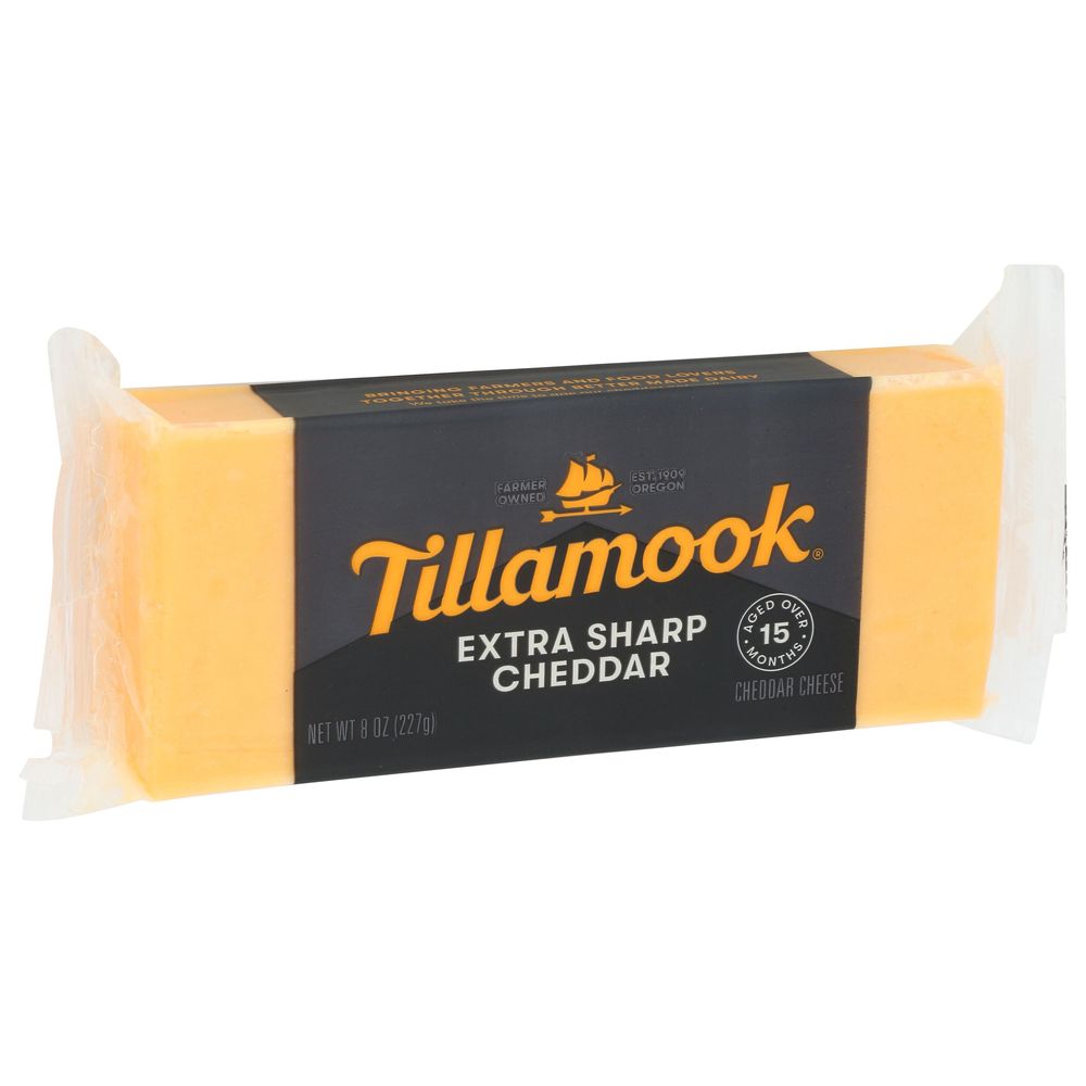 Tillamook Extra Sharp Cheddar Cheese, 8 Ounce -- 12 per case