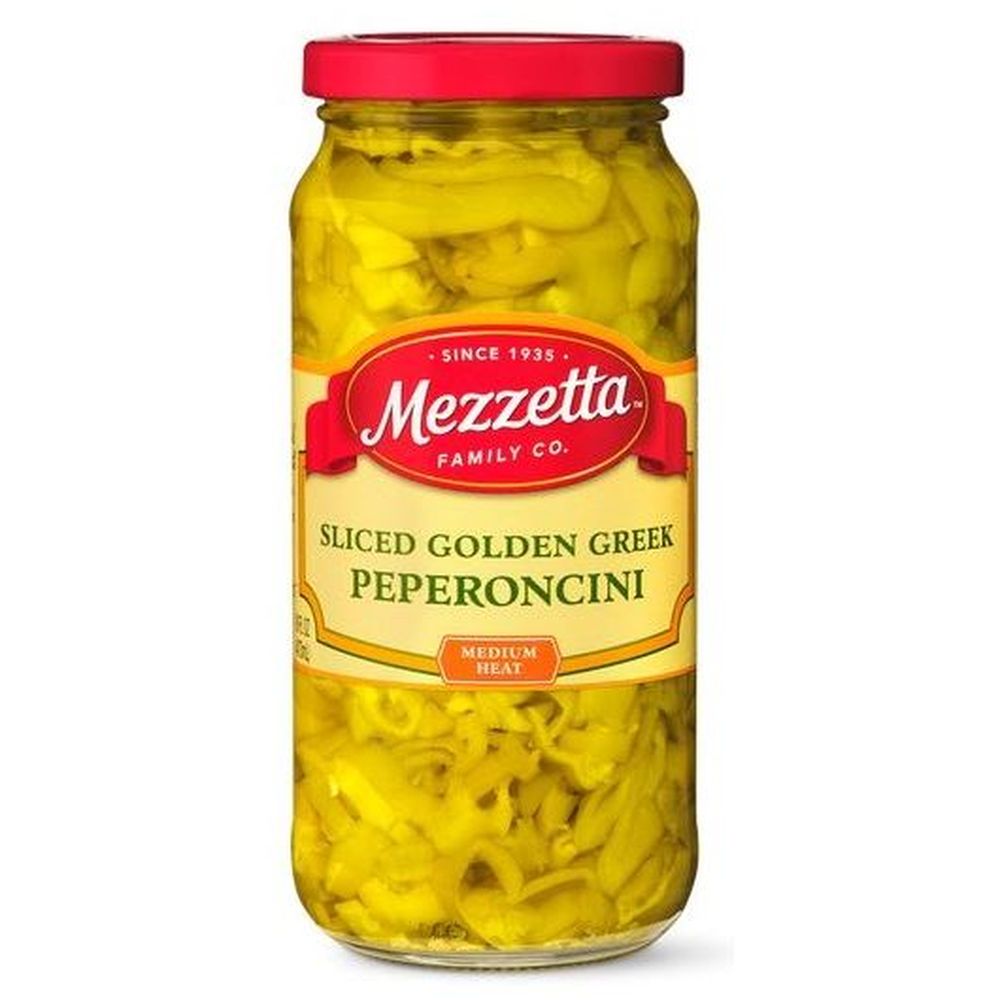 Mezzetta Deli Sliced Golden Greek Pepperoncini, 16 Ounce -- 6 per case