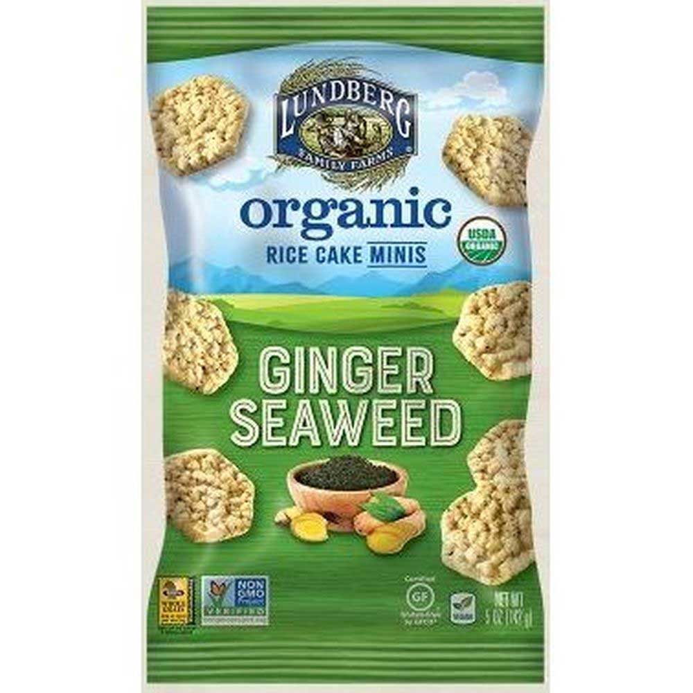 Lundberg Organic Mini Ginger Seaweed Rice Cake, 5 Ounce -- 6 per case