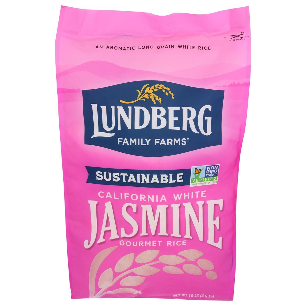 Lundberg Family Farms California White Jasmine Rice, 10 Pound