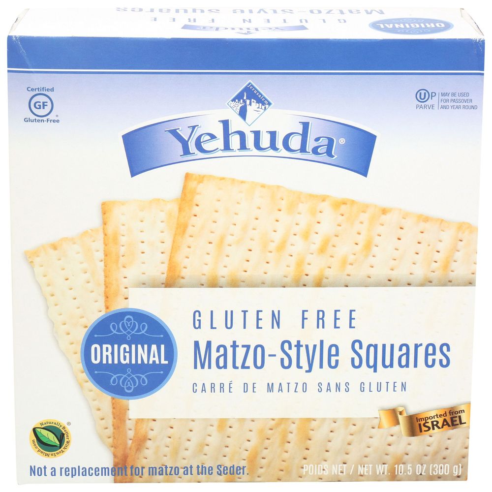 Yehuda Original Gluten Free Matzo Style Squares, 10.5 Ounce -- 12 per ...