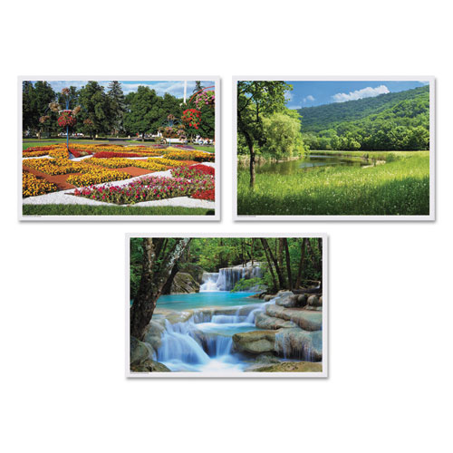 Hoffmaster Three Different Scenes Summer Multi-Pack Placemats, 10 x 14 ...