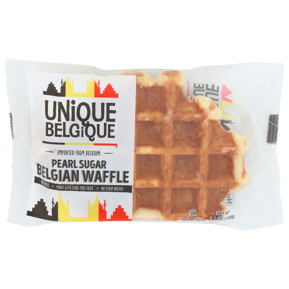 Unique Belgique Pearl Sugar Belgian Waffles, 3.5 Ounce -- 15 per case