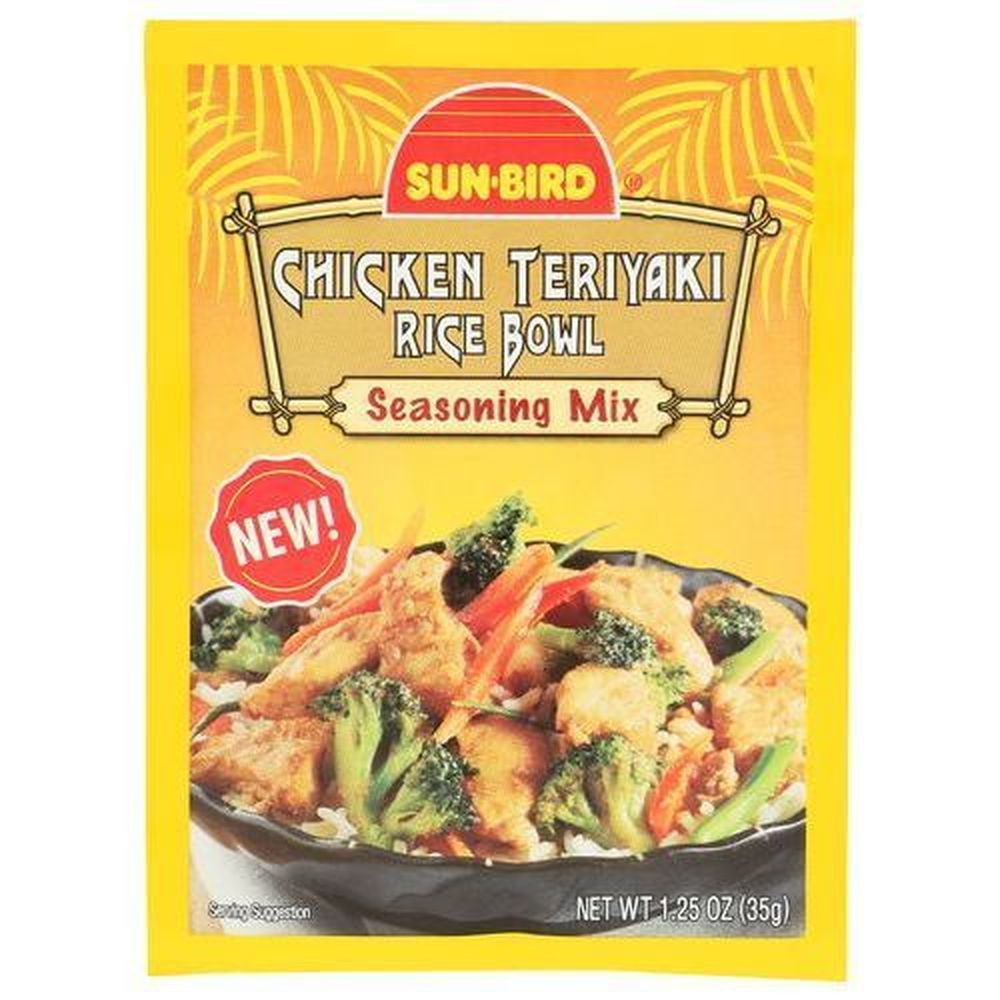 Sunbird Chicken Teriyaki Rub Seasoning Mix, 1 Ounce -- 24 per case