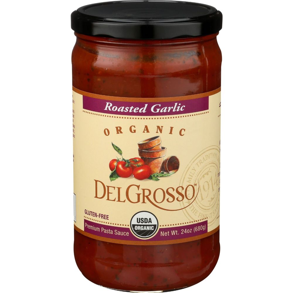 Delgrosso Organic Roasted Garlic Pasta Sauce, 24 Ounce -- 12 per case