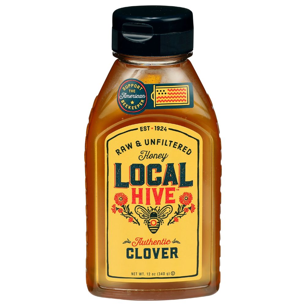 Local Hive Raw and Unfiltered Clover Honey, 12 Ounce -- 6 per case