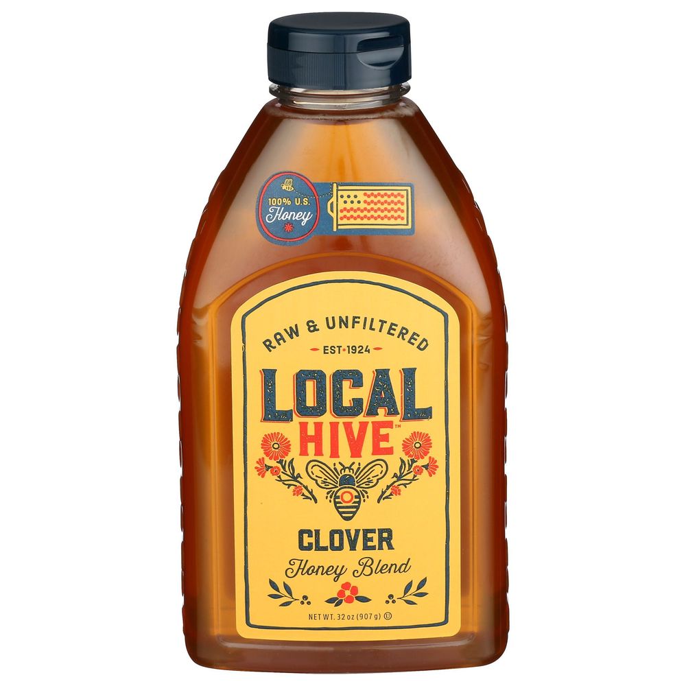Local Hive Raw and Unfiltered Clover Honey, 32 Ounce -- 6 per case