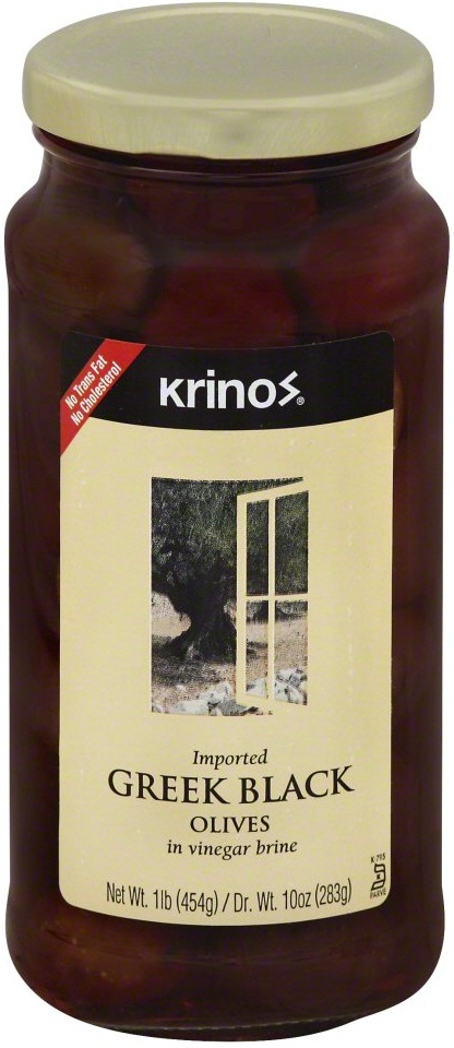 Krinos Greek Black Olives, 16 Ounce -- 6 per case | FoodServiceDirect ...