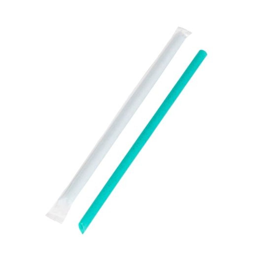 The Sustainable Agave 9 inch Boba Turquoise Wrapped Agave Straw, 500 ...