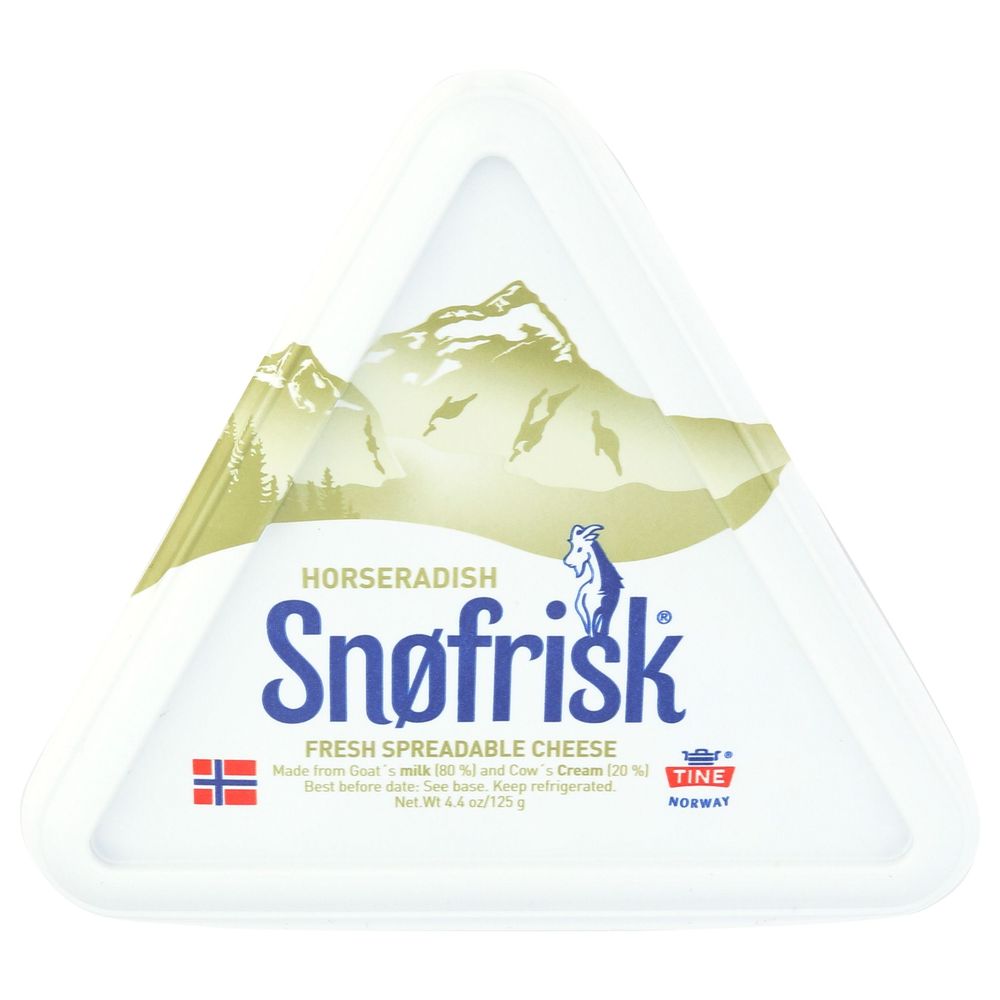 Snofrisk Horseradish Fresh Spreadable Cream Cheese, 4.4 Ounce -- 10 per ...