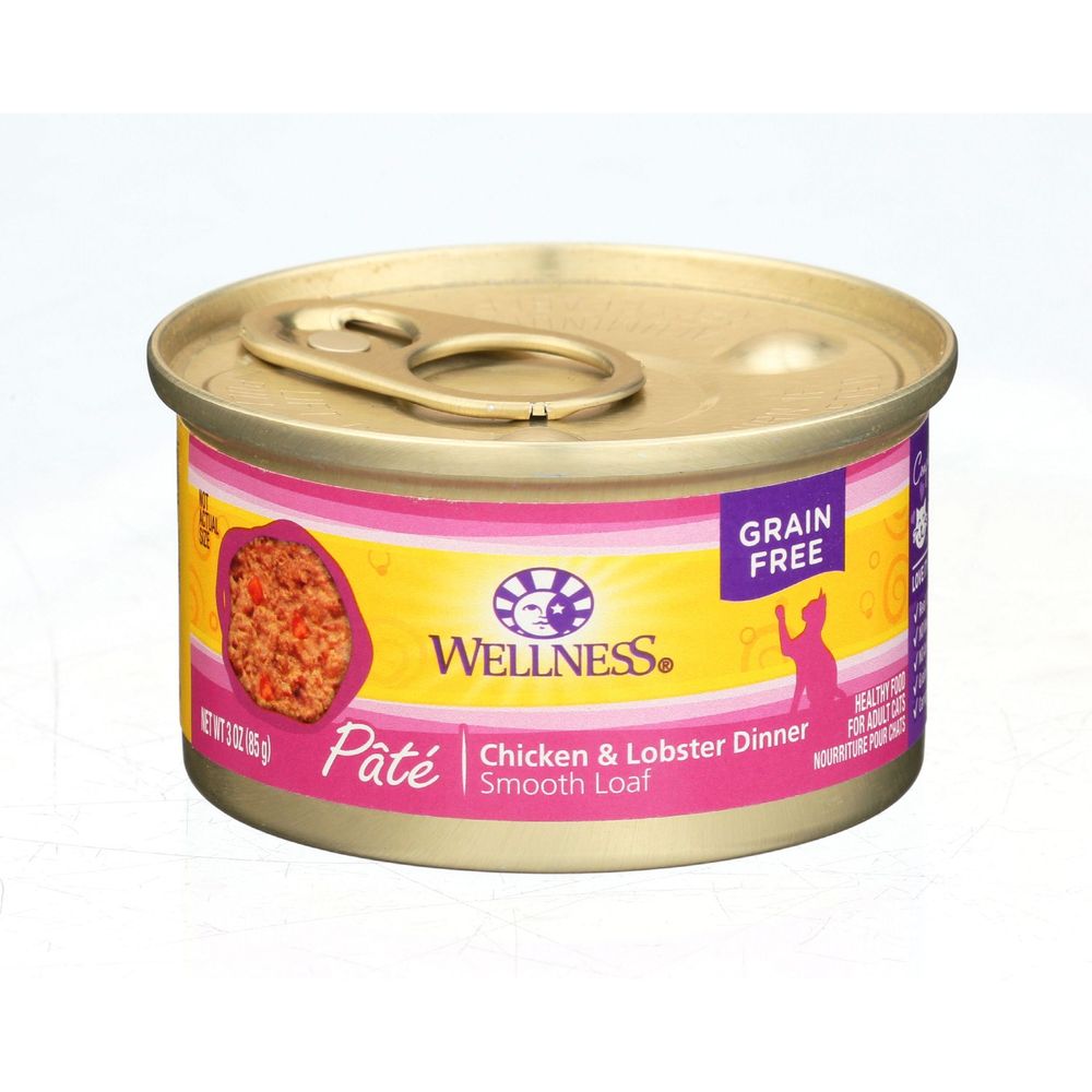 Wellness Complete Health Pate Chicken Lobster Cat Food, 3 Ounce -- 24 ...