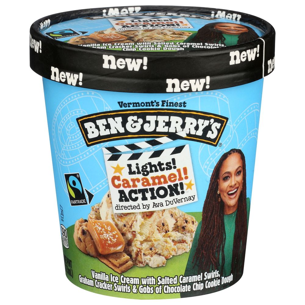 Ben And Jerrys Lights Caramel Action Ice Cream 1 Pint 8 Per Case